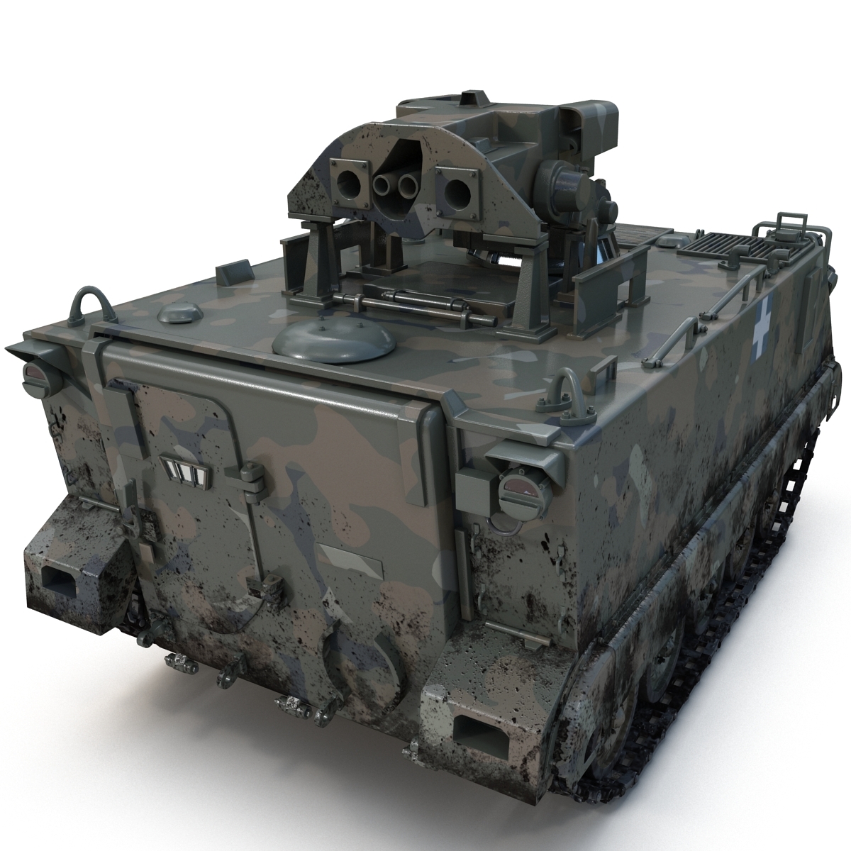 3d model of army armored vehicle m901