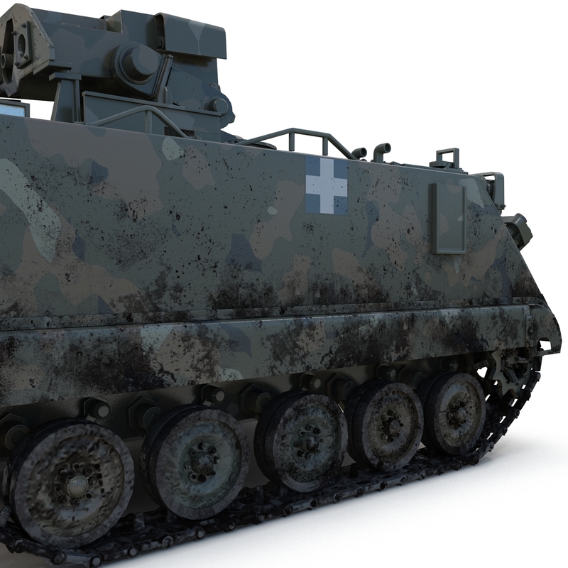 3d model of army armored vehicle m901