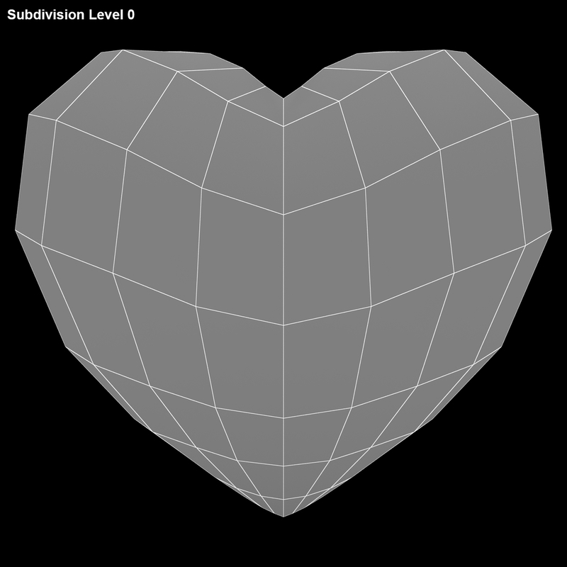 3d heart shape