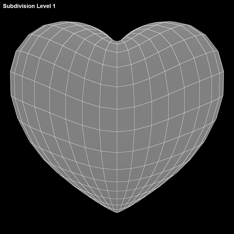 3d heart shape