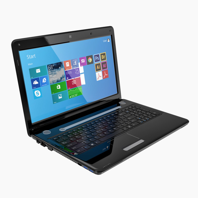 black glossy laptop
