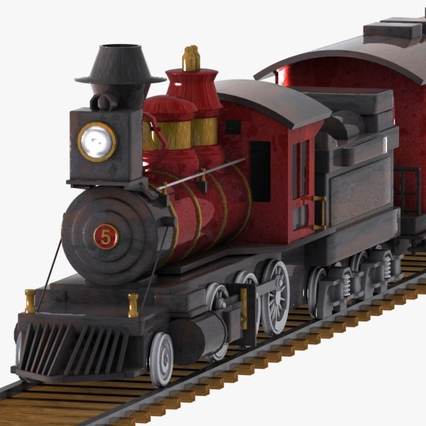3d cartoon train car model
