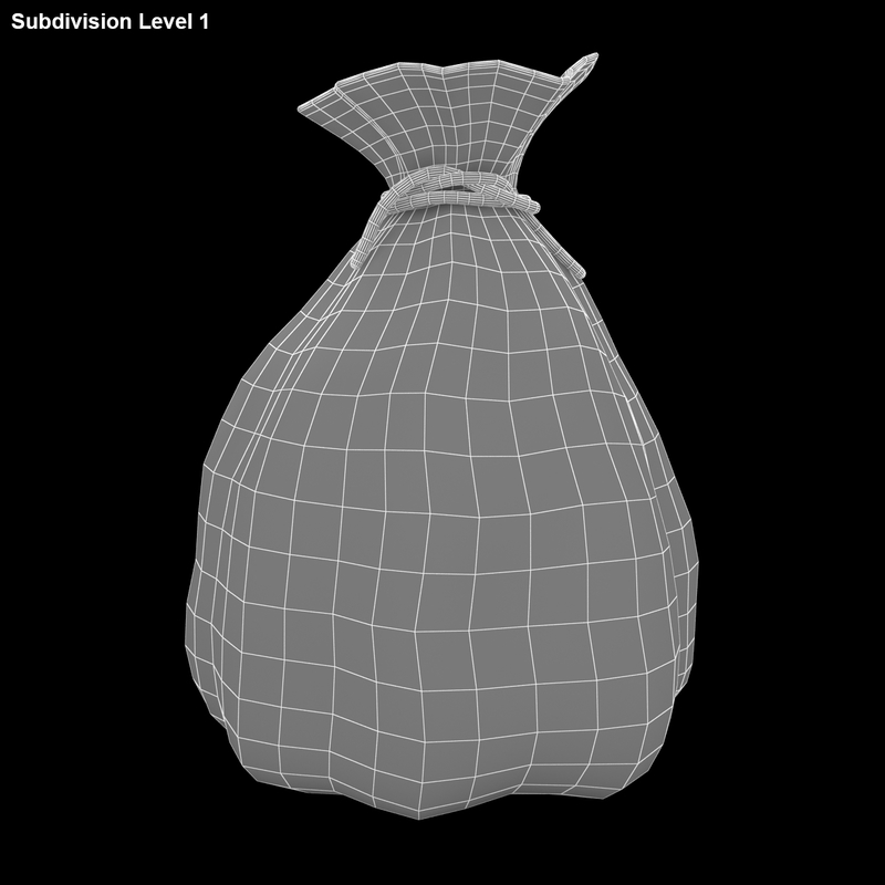 3d model money bag