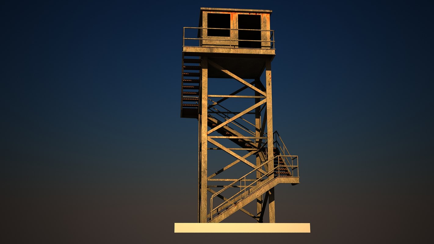 3d watch tower model