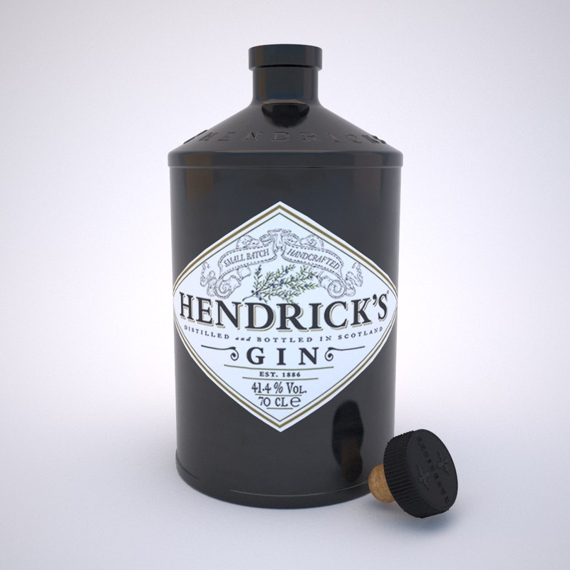 hendrick s bottle 3d max