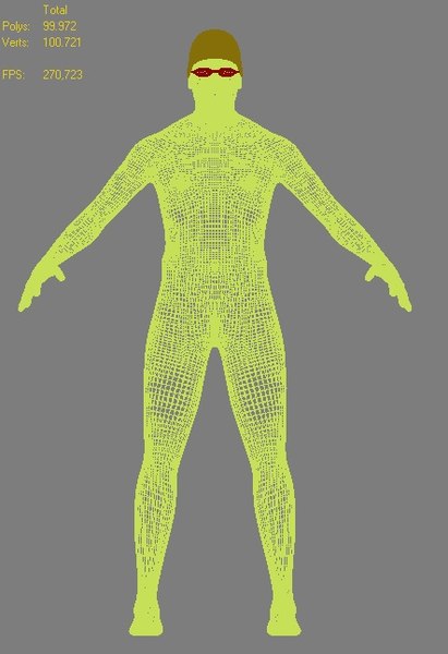 male swimmer 3d model