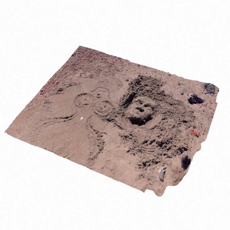 photogrammetry scanned beach sand 3d model