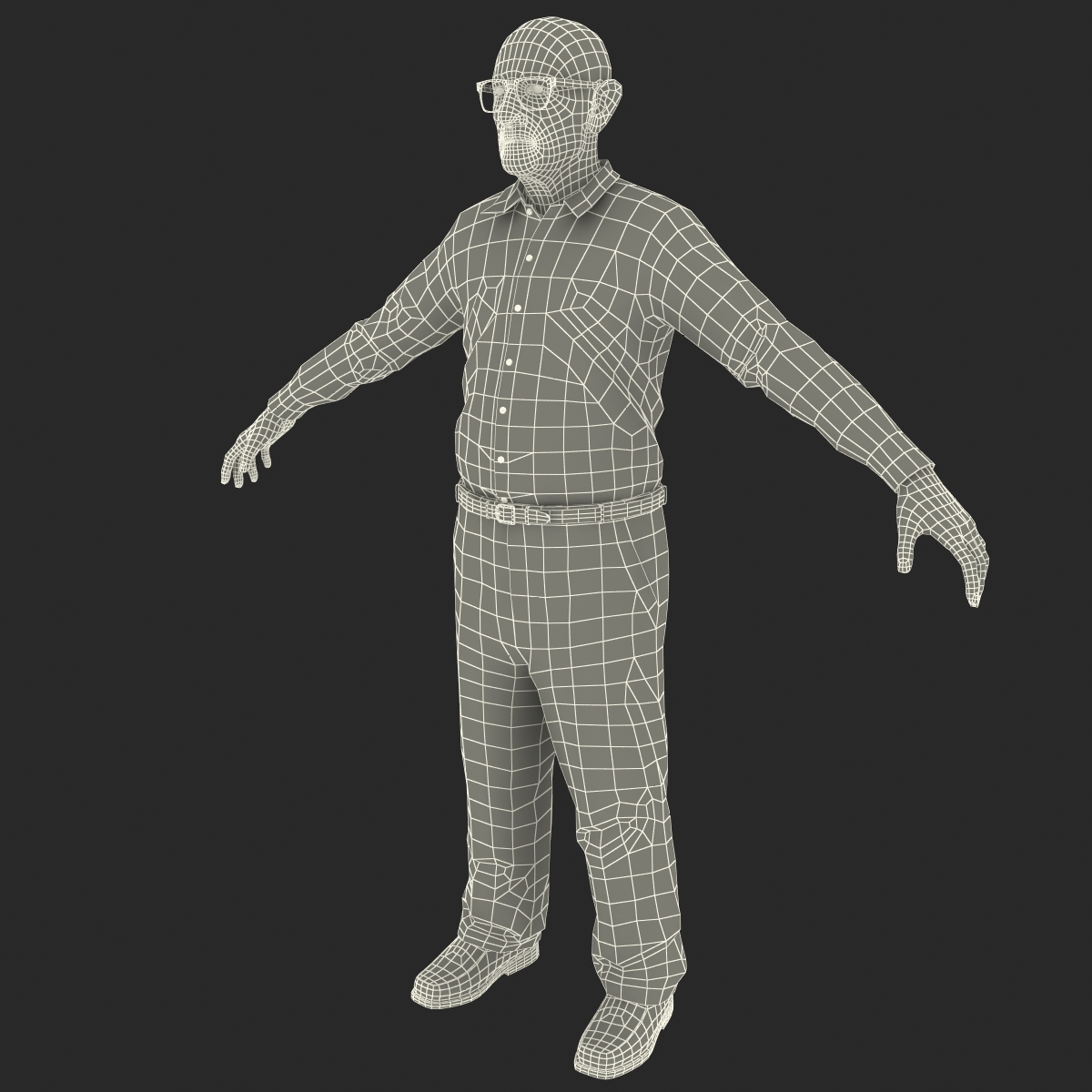 3d elderly man 2