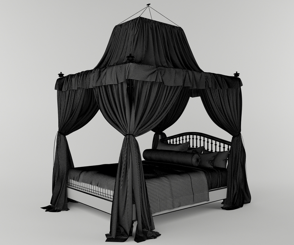 Canopy Bed 3d Model