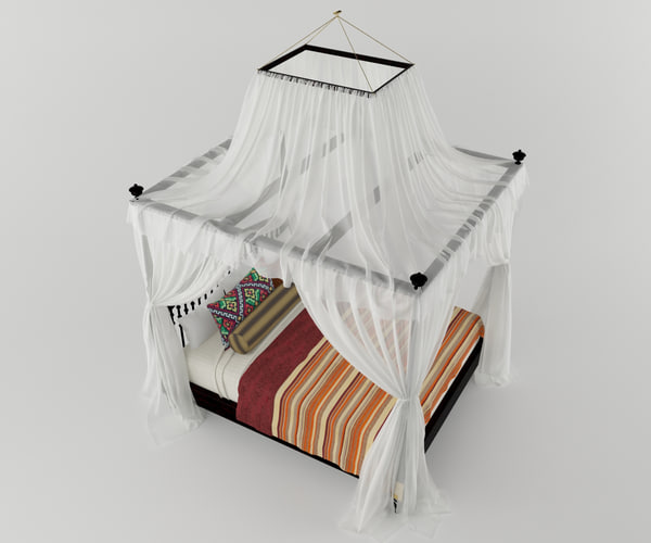 canopy bed 3d model
