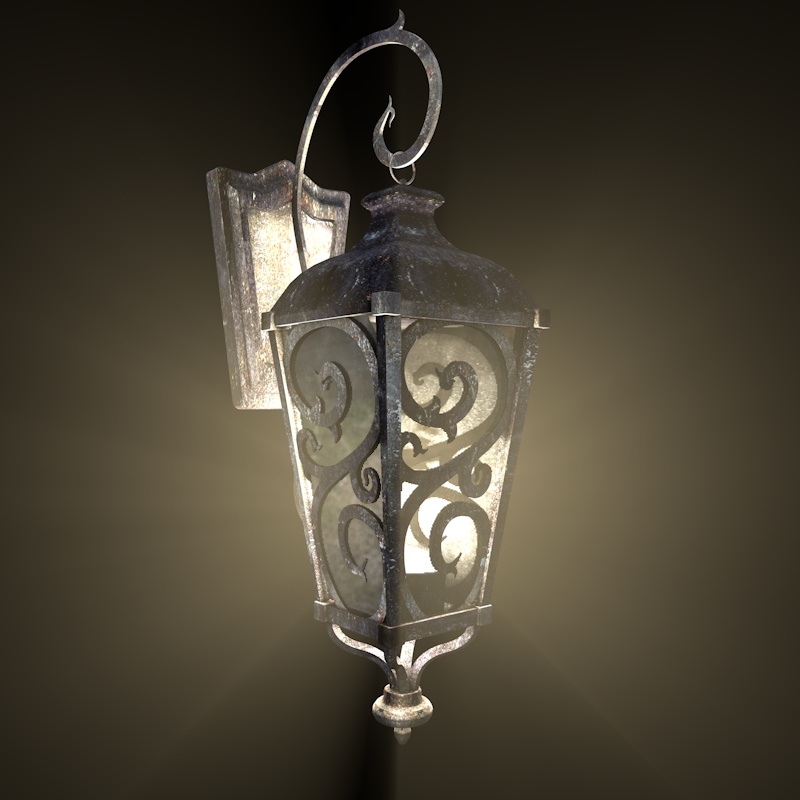 3d renaissance old lamp
