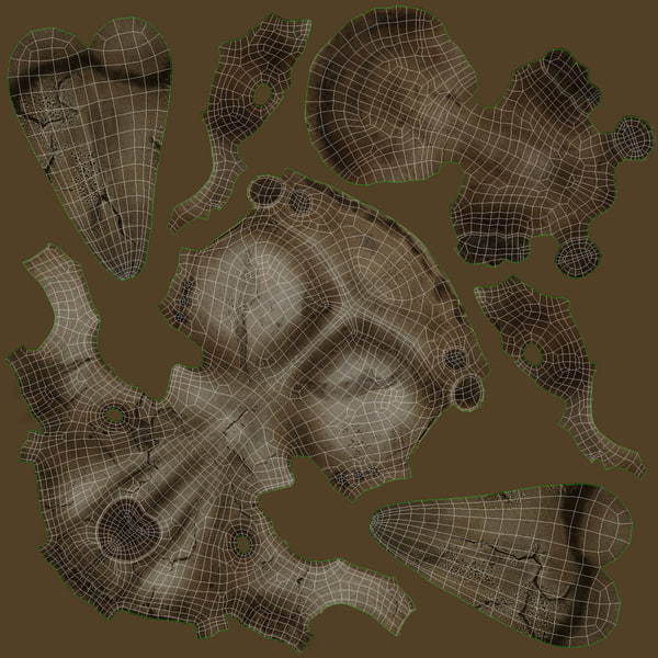 3d model of fossilized saber tooth skull