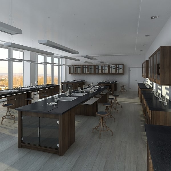 3d classroom render 2