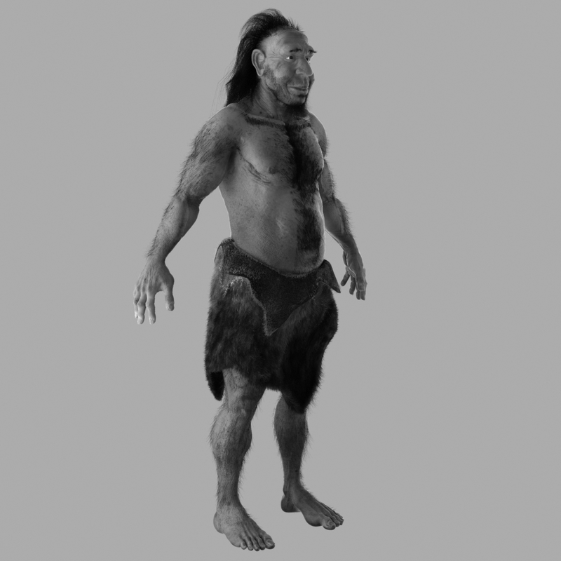 neanderthal man 3d max