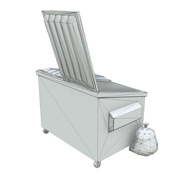 alley dumpster trash 3d model
