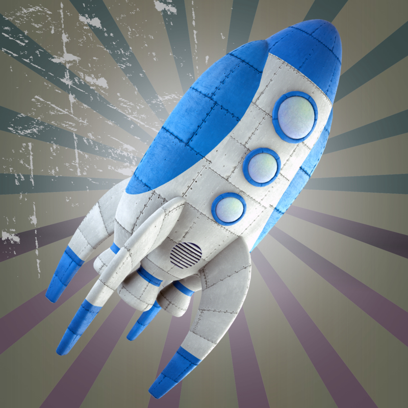 3d model retro rocket pack