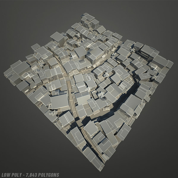 3d slum city model