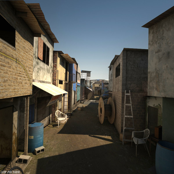3d slum city model