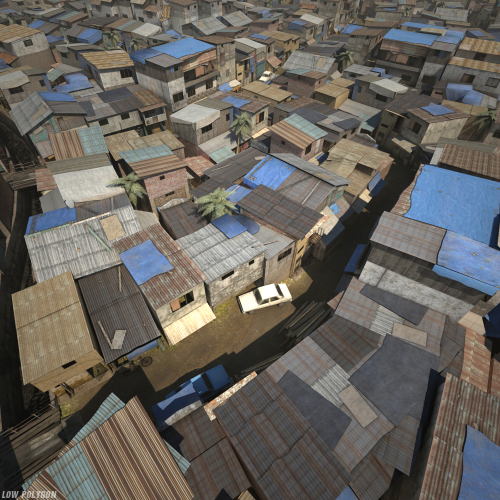 3d slum city model