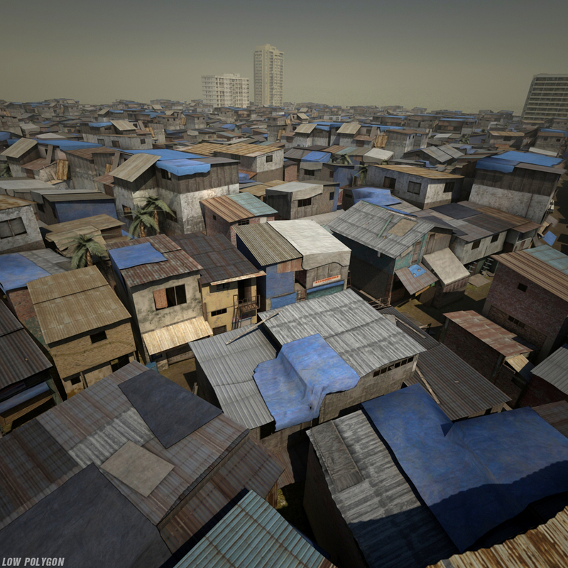 3d slum city model