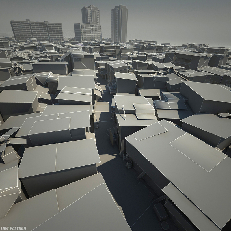 3d slum city model