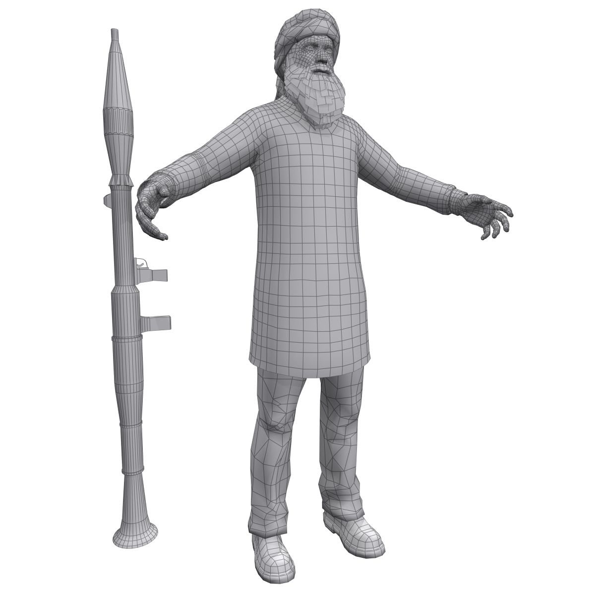 taliban terrorist man 3d model