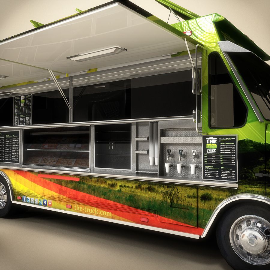 3d food truck