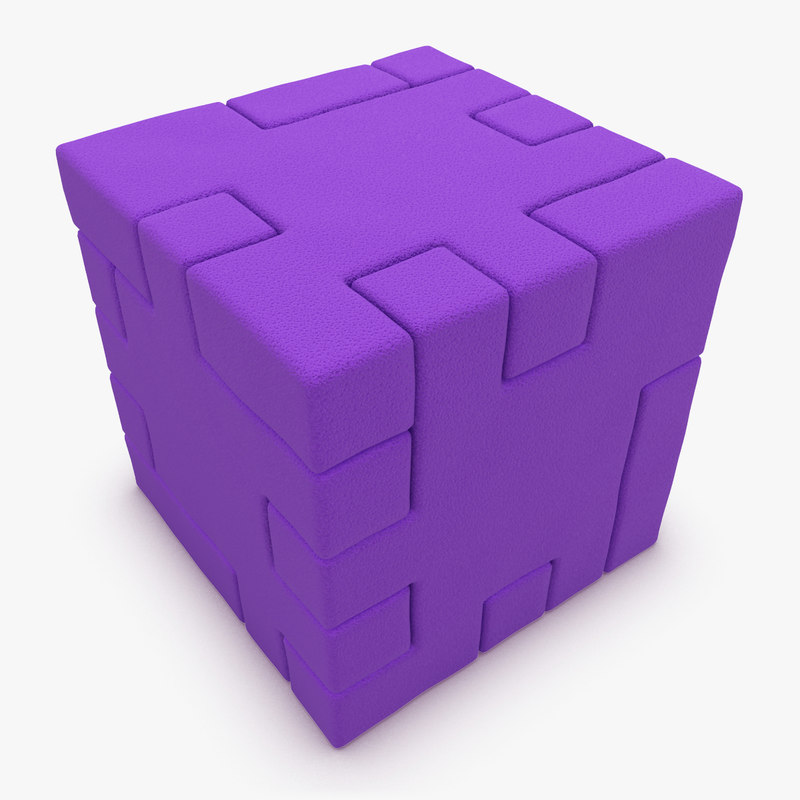 max realistic happy cube purple