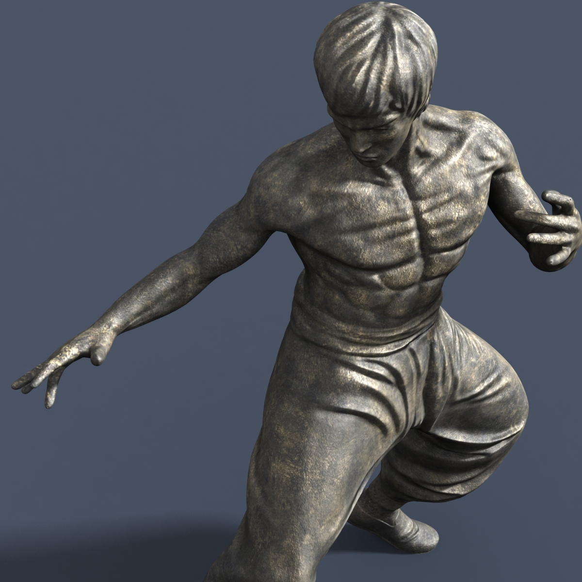 3d bruce lee statue model