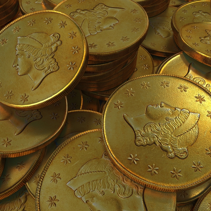 3d gold coins 2 model