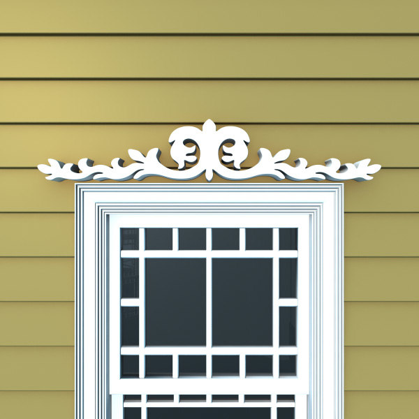3d model decorative window header