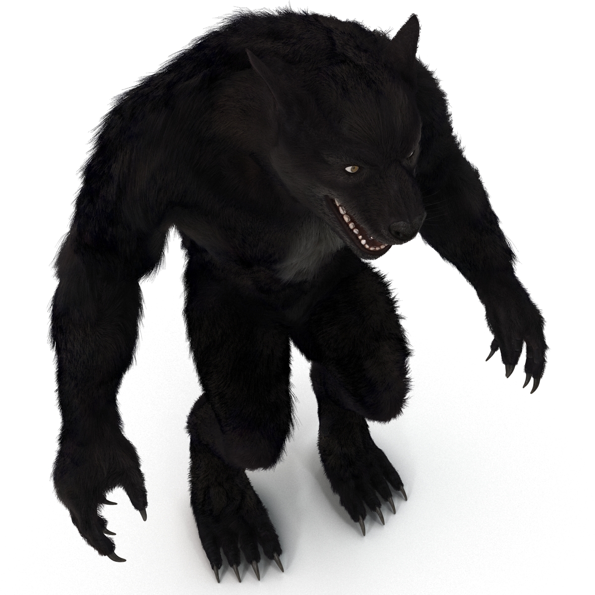 3d werewolf fur rigged