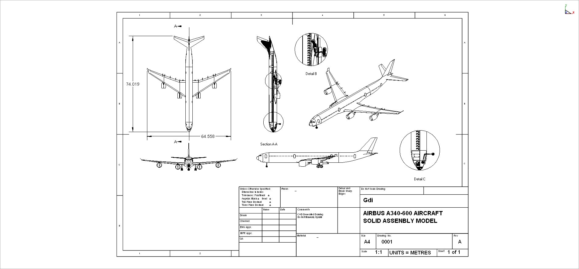 A340 600 Aircraft Solid Assembly 3dm a340-600-aircraft-solid-assembly-3dm