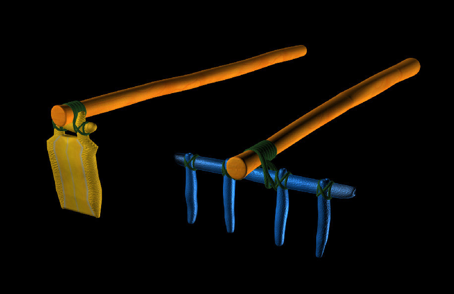 3d model rake hoe