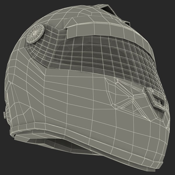 racing helmet mercedes 3d model