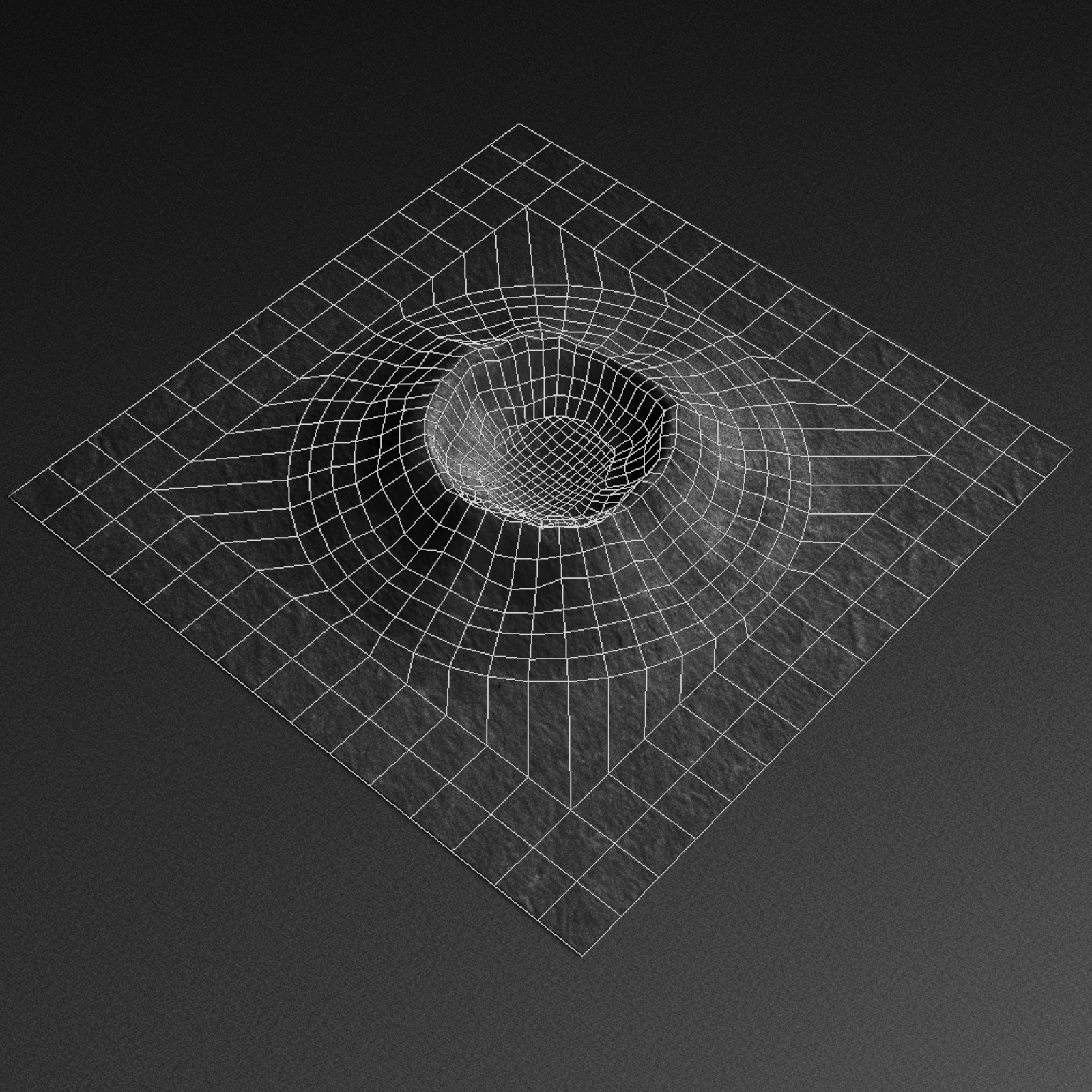 3d impact crater model