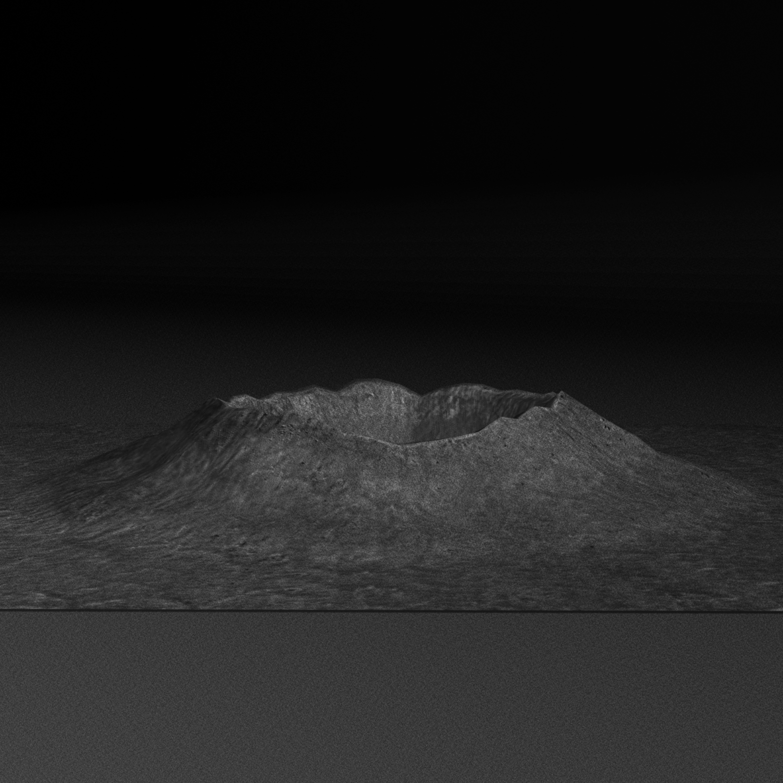 3d impact crater model