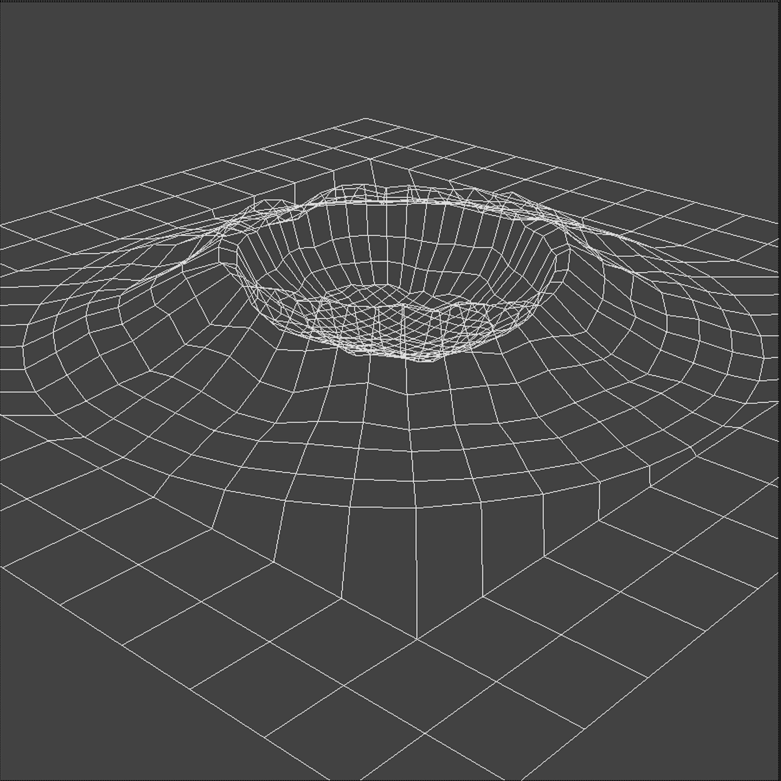 3d impact crater model