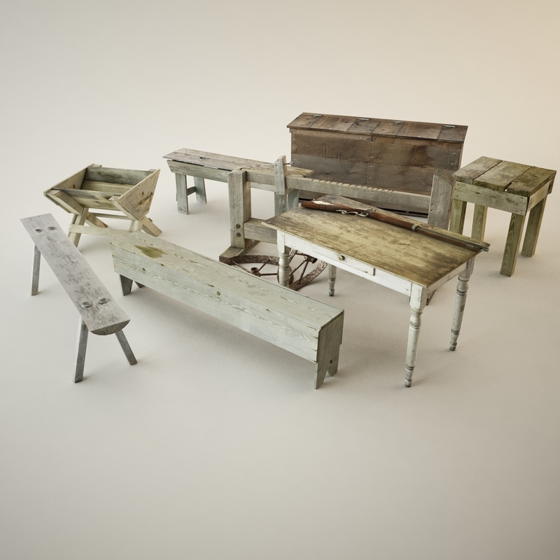 antique props pack 3d model