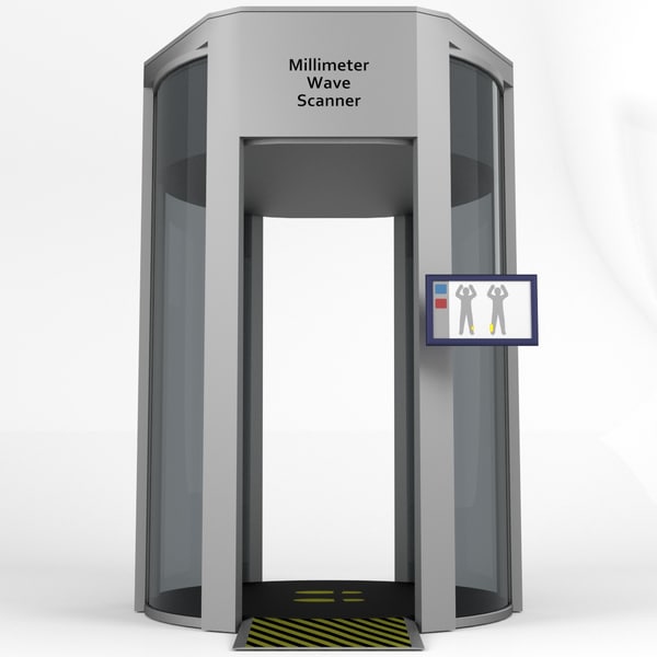 millimeter wave body scanner 3d model