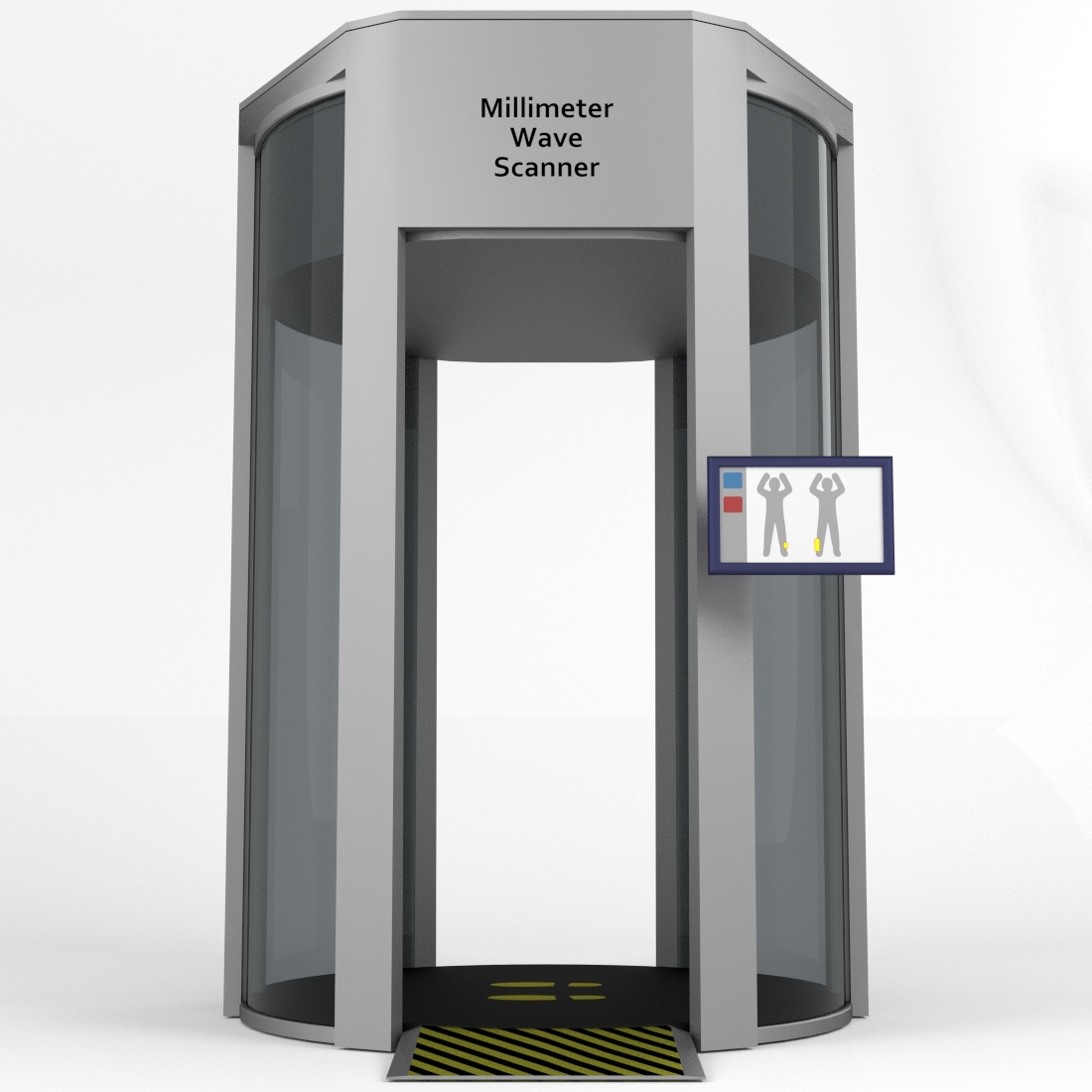 millimeter wave body scanner 3d model