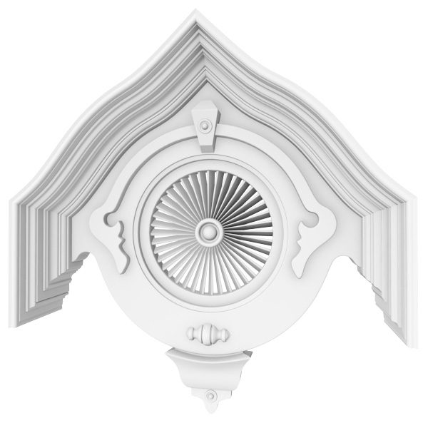 decorative style gable vent 3d max