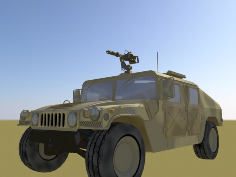 military humvee camo version 3d ma