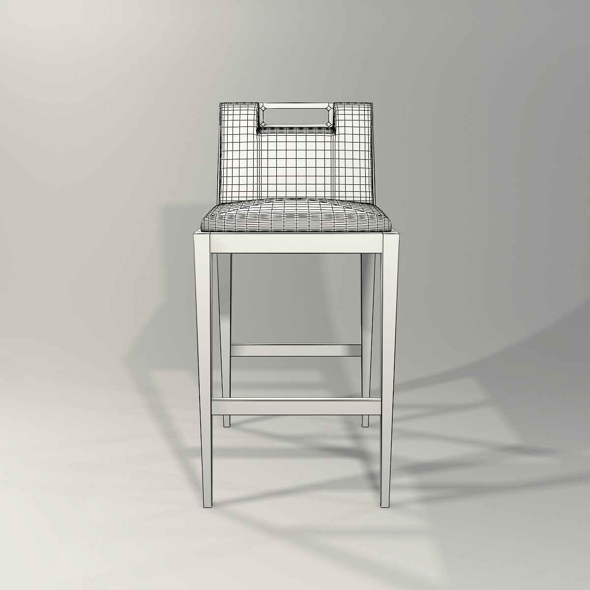 3d designer bar stool model