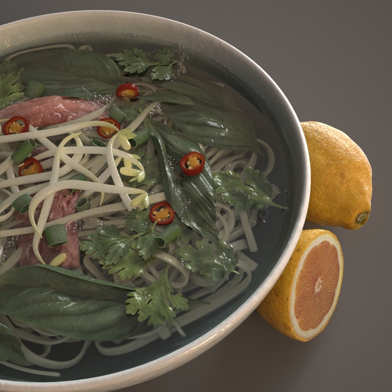 3d model vietnamese soup