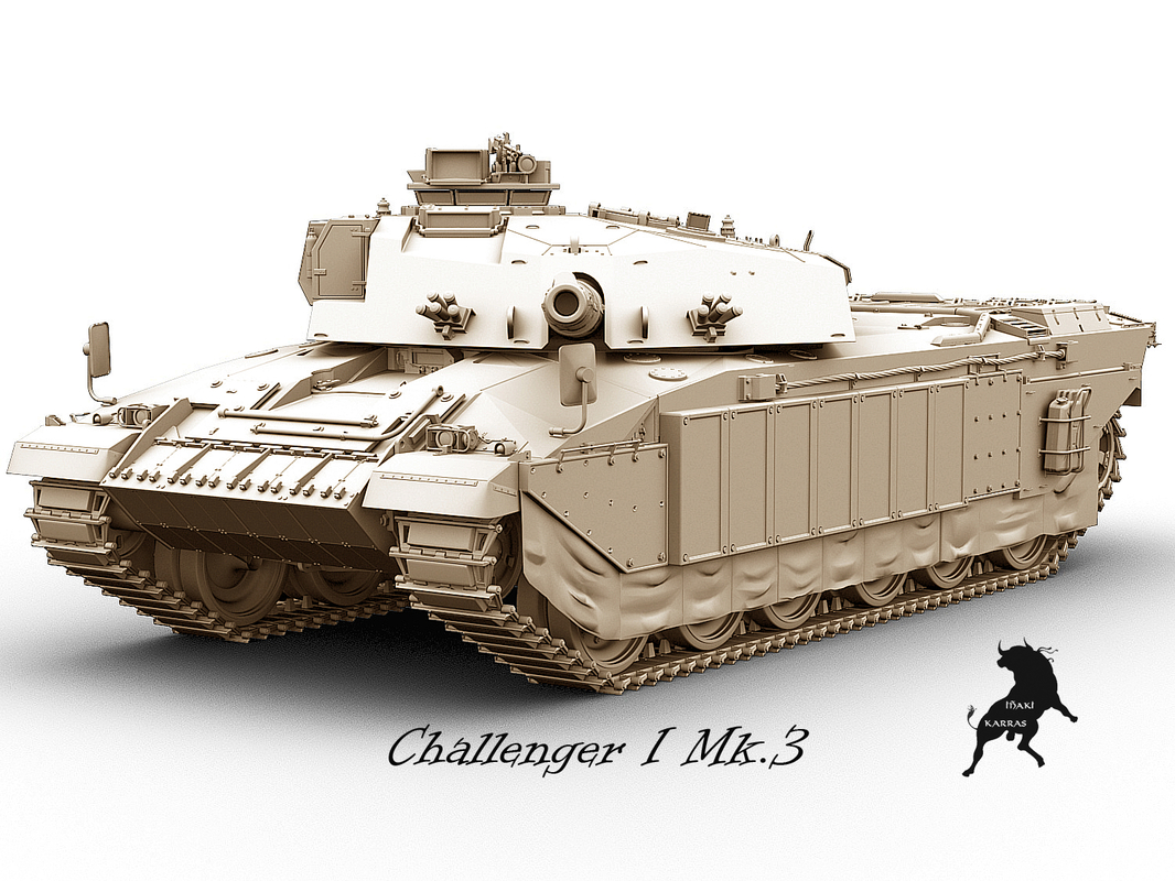 armoured challenger 3d model