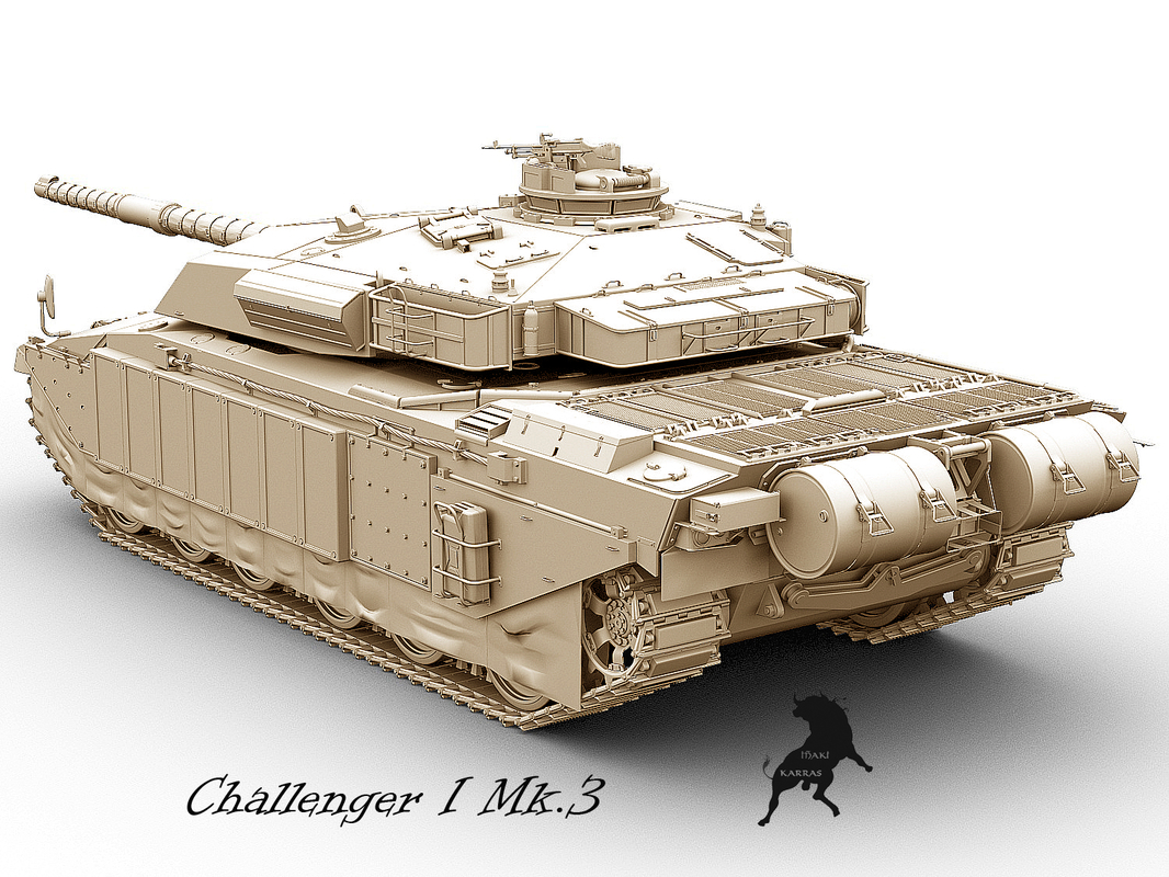 armoured challenger 3d model
