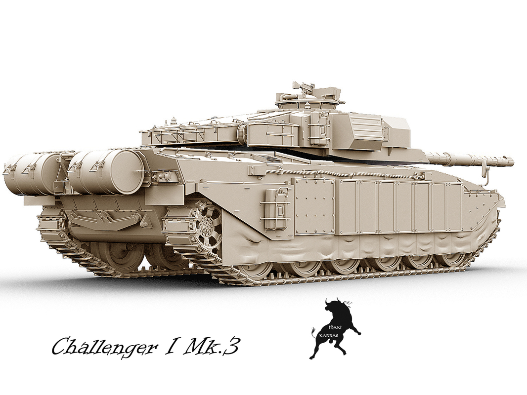 armoured challenger 3d model