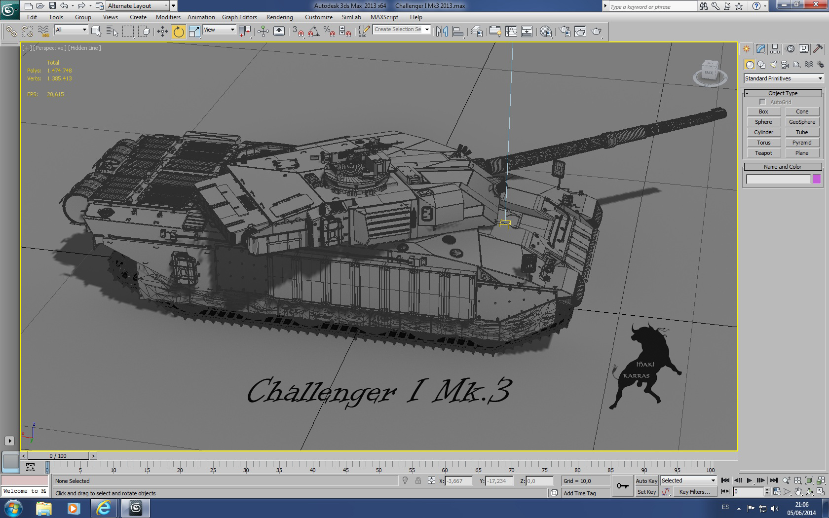 armoured challenger 3d model