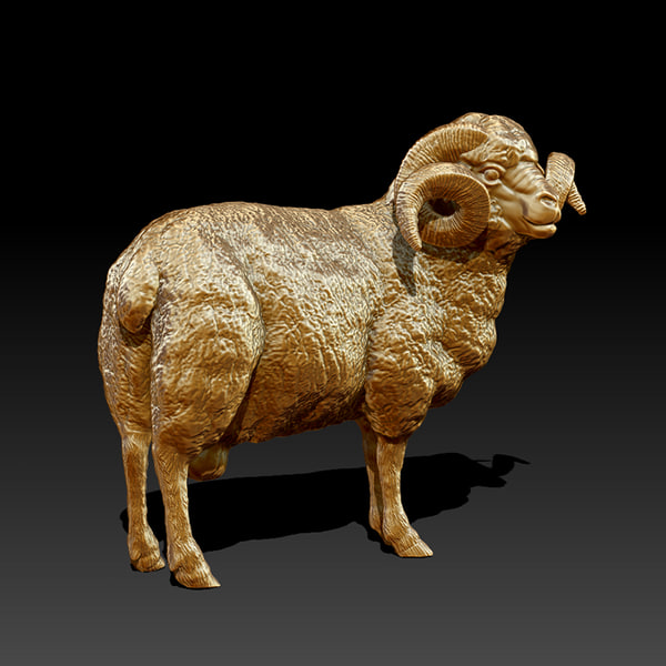 3d sculpture ram